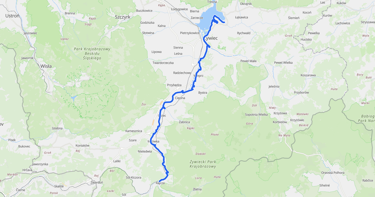 Velo Soła - mapa | Velomapa.pl