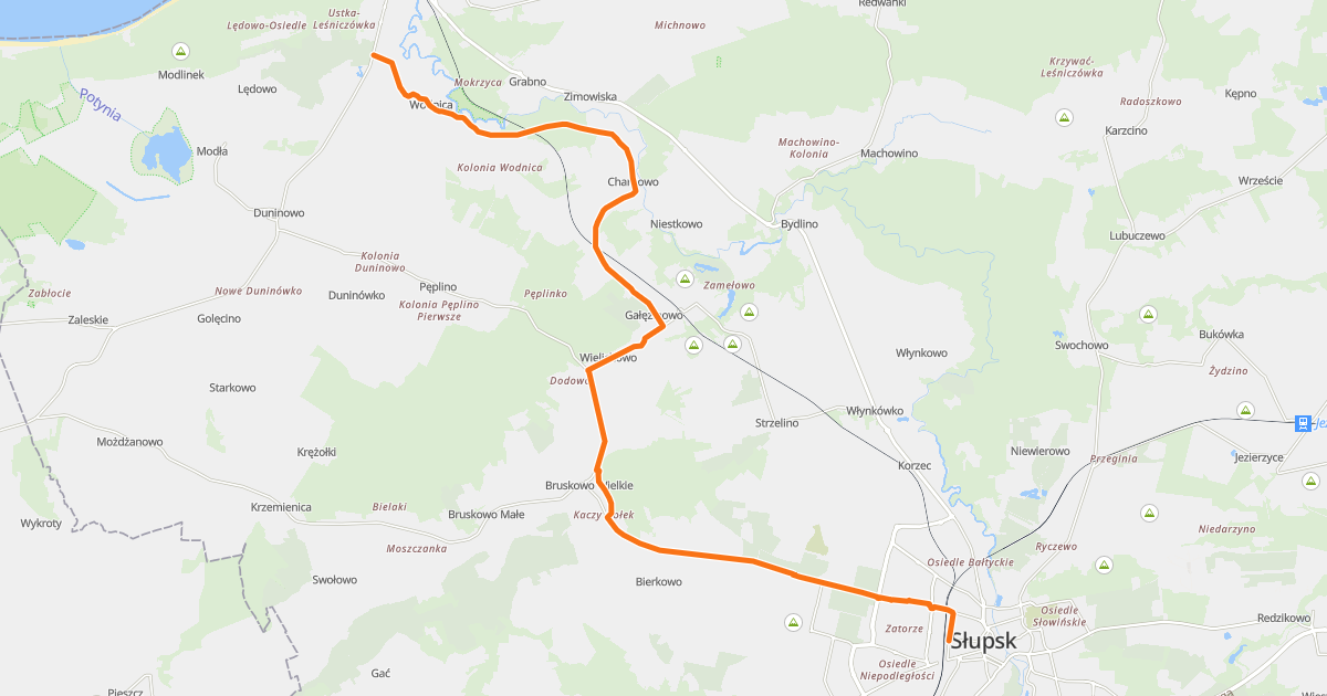 R10 - łącznik - Słupsk - EV10/13 - mapa | Velomapa.pl