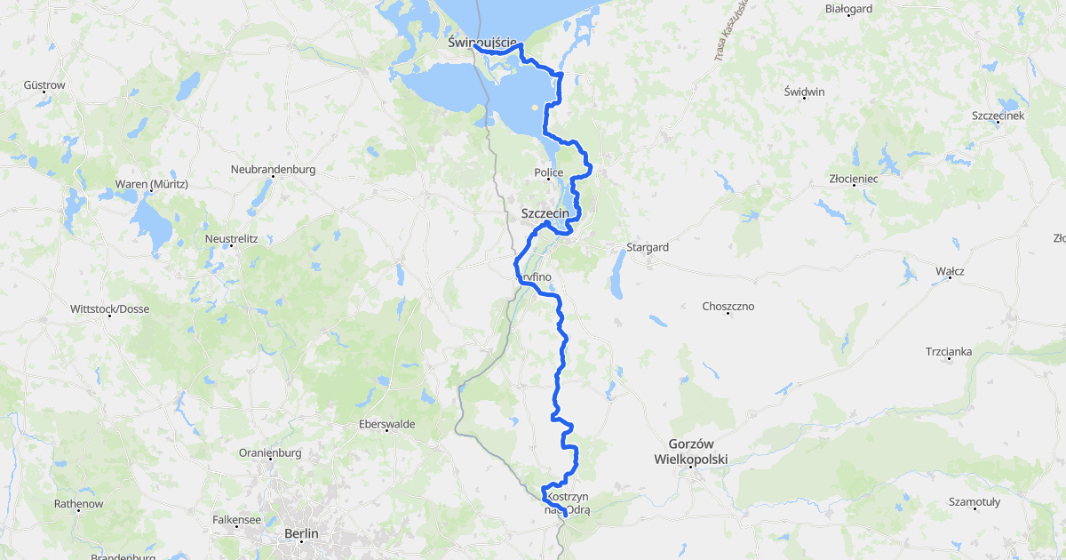 Trasa Rowerowa Blue Velo - mapa | Velomapa