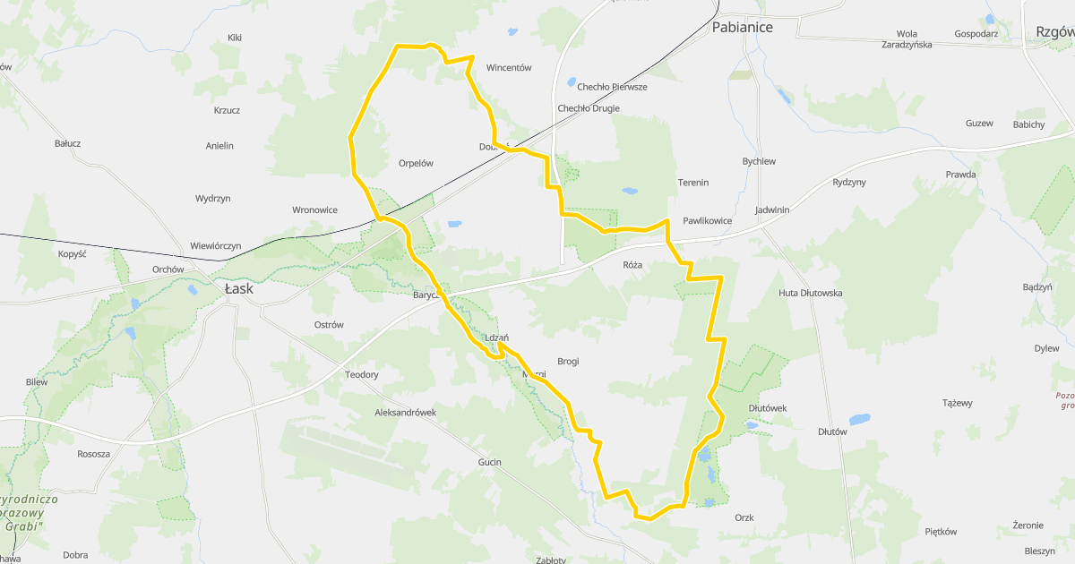 Szlak osad młyńskich nad Grabią (pętla środkowa) - mapa | Velomapa.pl